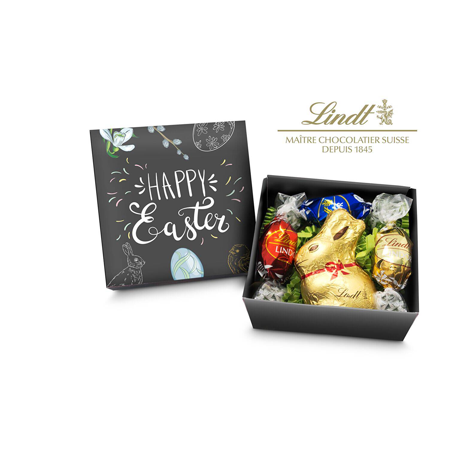 LINDT Osternest - Goldhase und 3 Lindor Mini-Eier, auch in ...