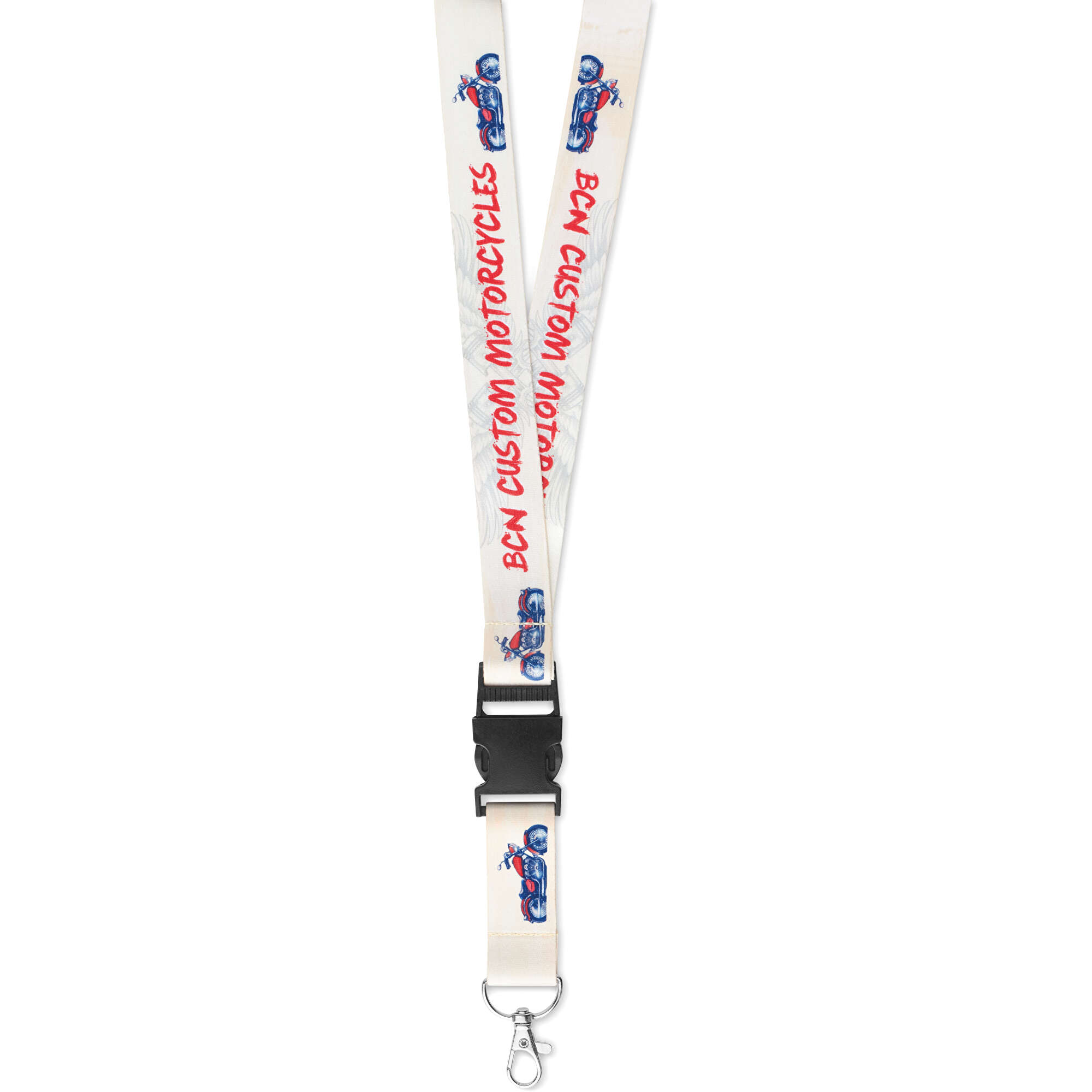 Full Color Sicherheits Lanyard 25 mm (weiss, RPET, 25g) als ...
