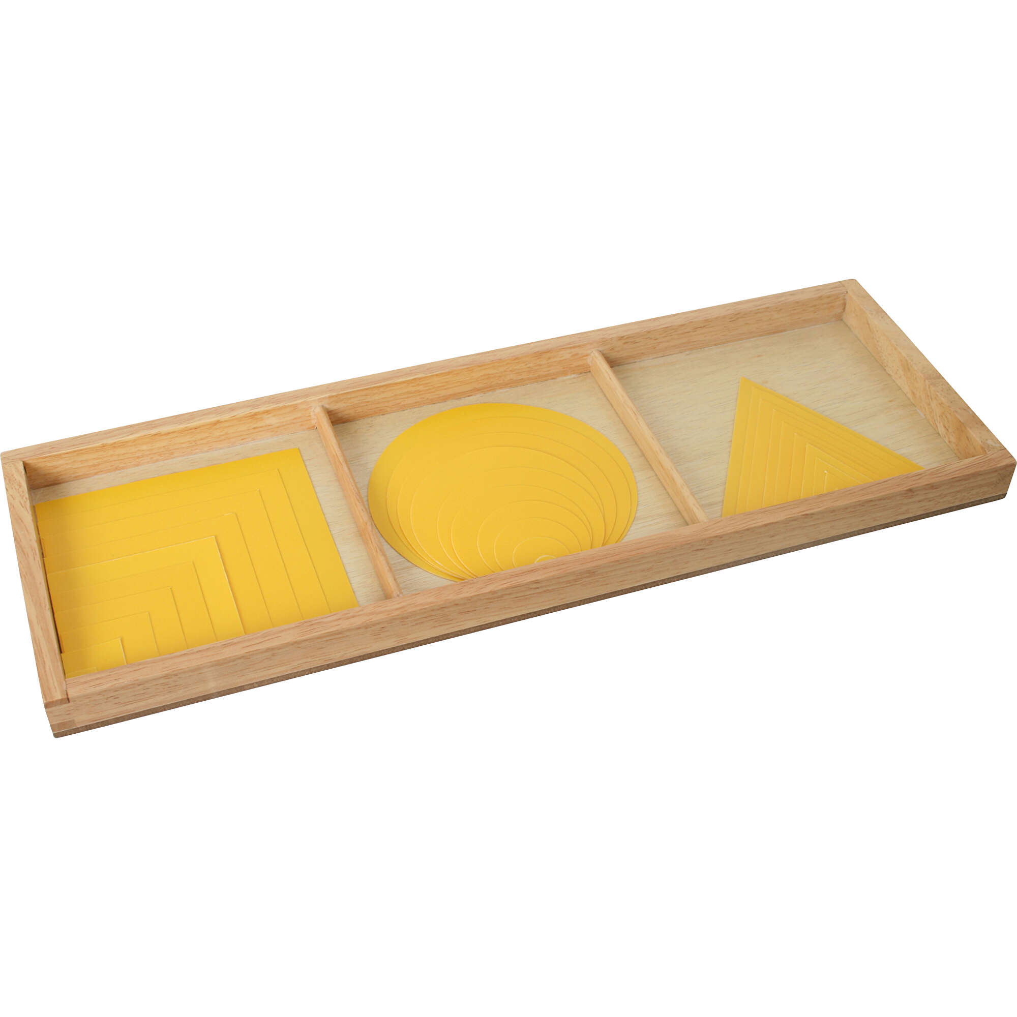 Sæt af cirkler, trekanter og firkanter i (gul, 502g) som ...